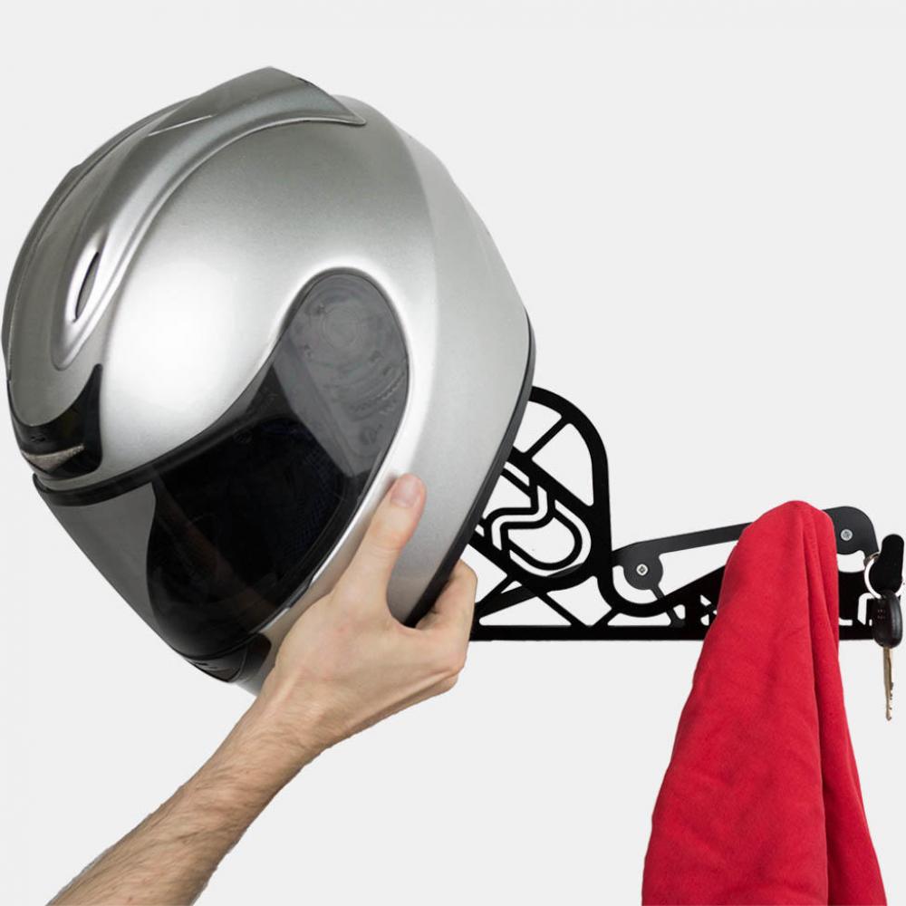 Helmet Wall Rack | Wall mounted hooks for storage | Wall racks designed ...