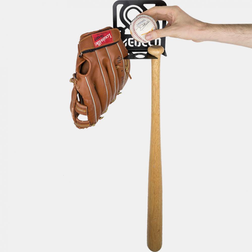 Baseball Bat Wall Rack | Wall mounted hooks for storage | Wall racks ...